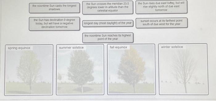 Solved the noontime Sun casts the longest shadows the Sun | Chegg.com
