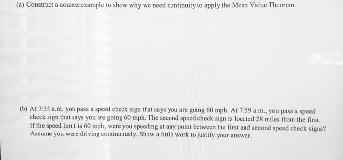 Solved (a) Construct a counterexample to show why we need | Chegg.com
