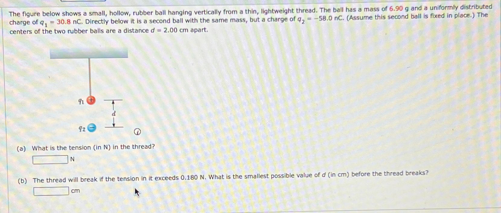 Solved The figure below shows a small, hollow, rubber ball | Chegg.com