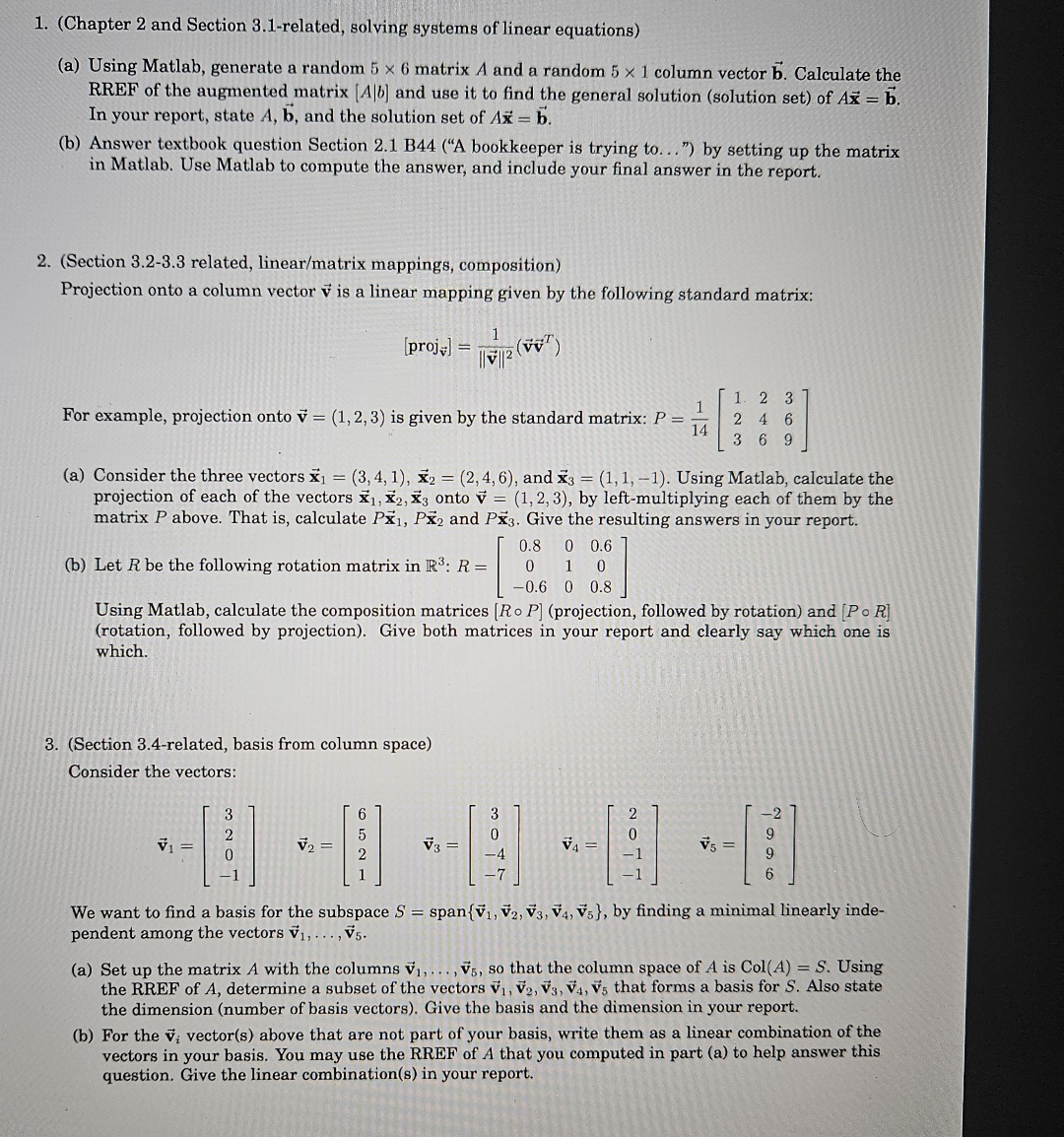 (Chapter 2 ﻿and Section 3.1-related, solving systems | Chegg.com