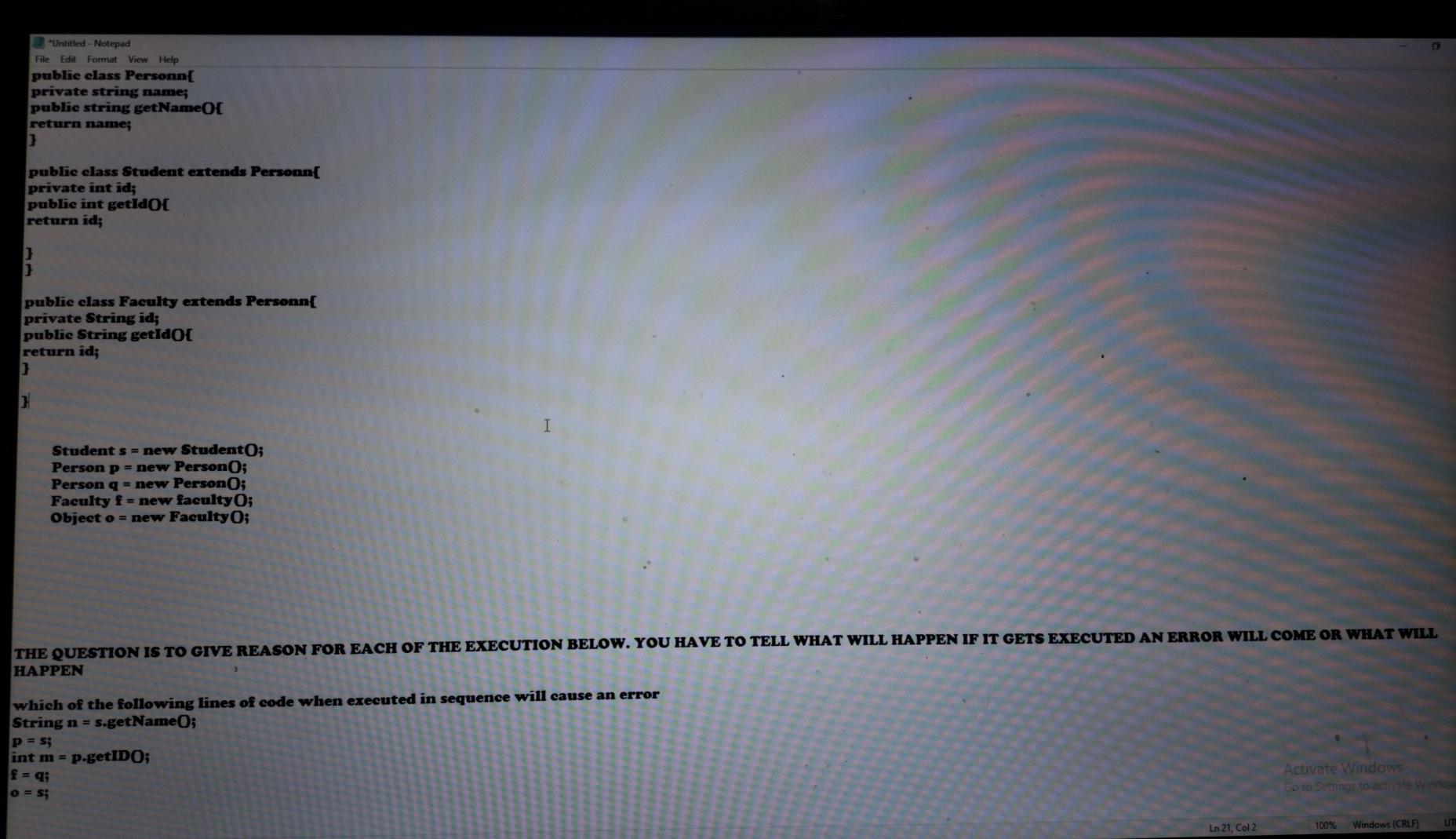 Solved Untitled - Notepad File Edit Format View Help public | Chegg.com