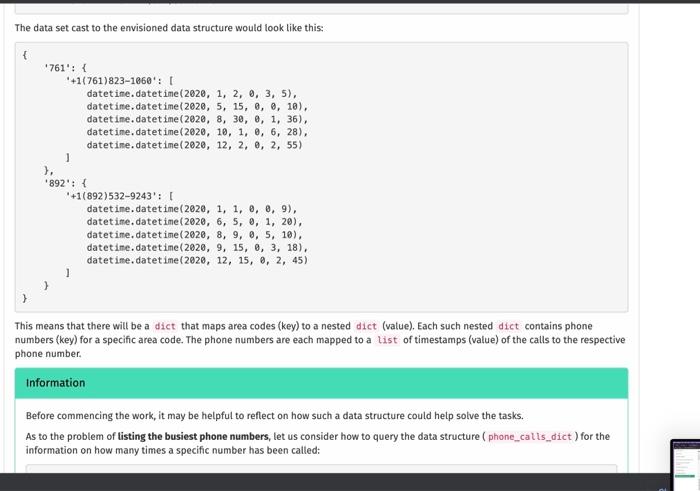 Solved Map Data Files to Convenient Python Data Structure | Chegg.com