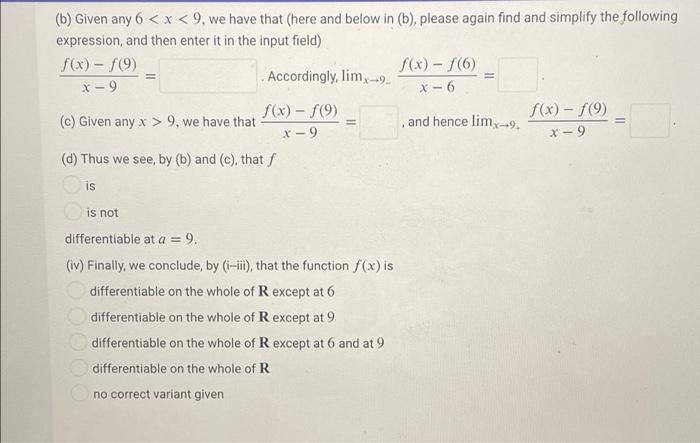 Solved Consider the function 6- X if x