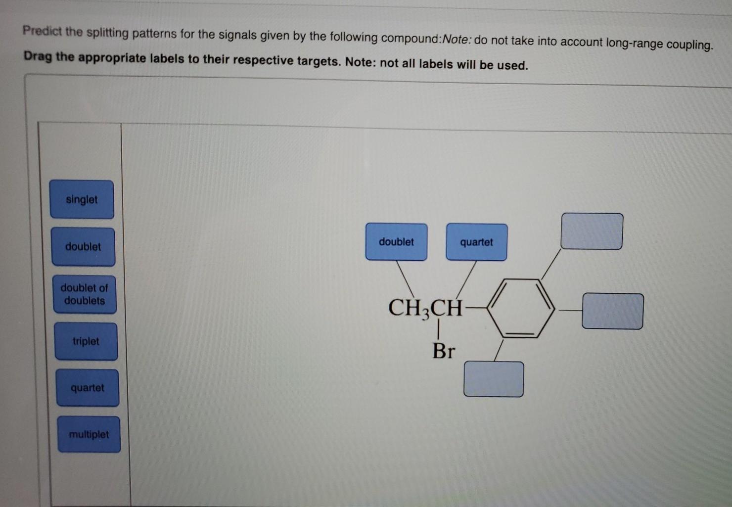 Solved Predict the splitting patterns for the signals given | Chegg.com
