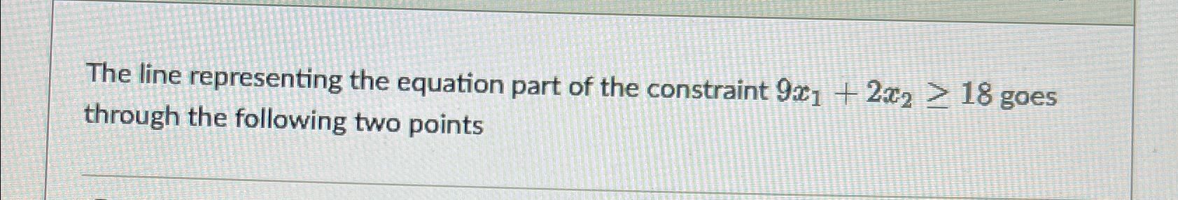Solved The line representing the equation part of the | Chegg.com