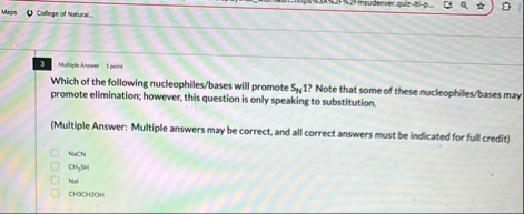 Solved MapsCollege of Nuyral3Markit Anower 1 ﻿pointWhich of | Chegg.com