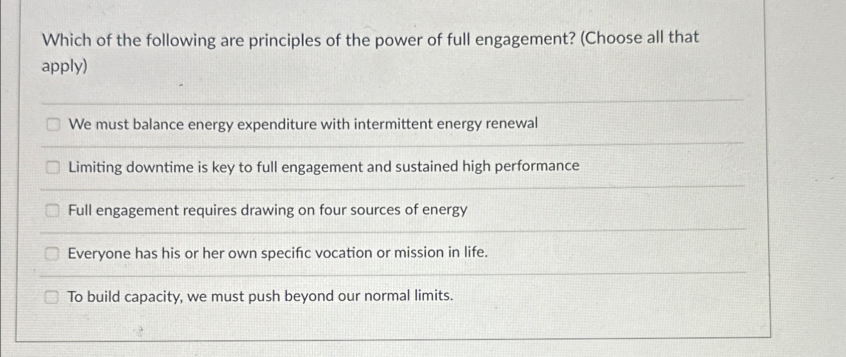 Solved Which of the following are principles of the power of | Chegg.com