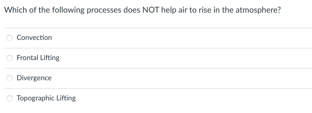 Solved Which of the following processes does NOT help air to | Chegg.com