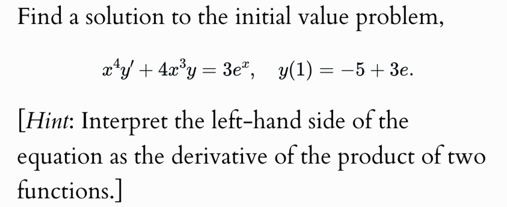 Solved Find a solution to the initial value | Chegg.com