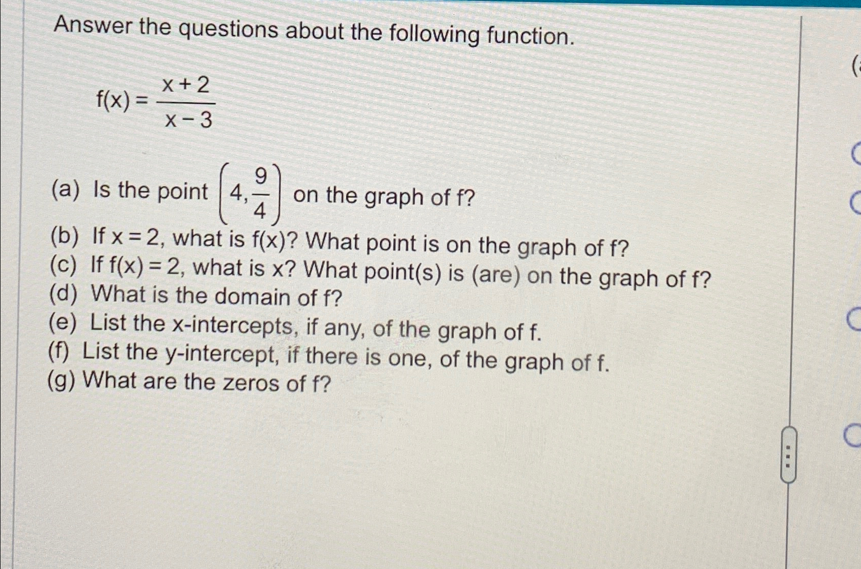 Solved Answer the questions about the following | Chegg.com