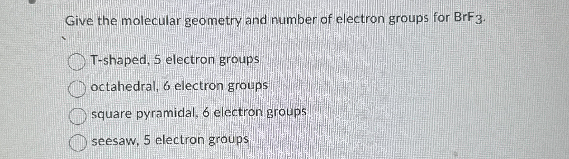 Solved Give the molecular geometry and number of electron | Chegg.com