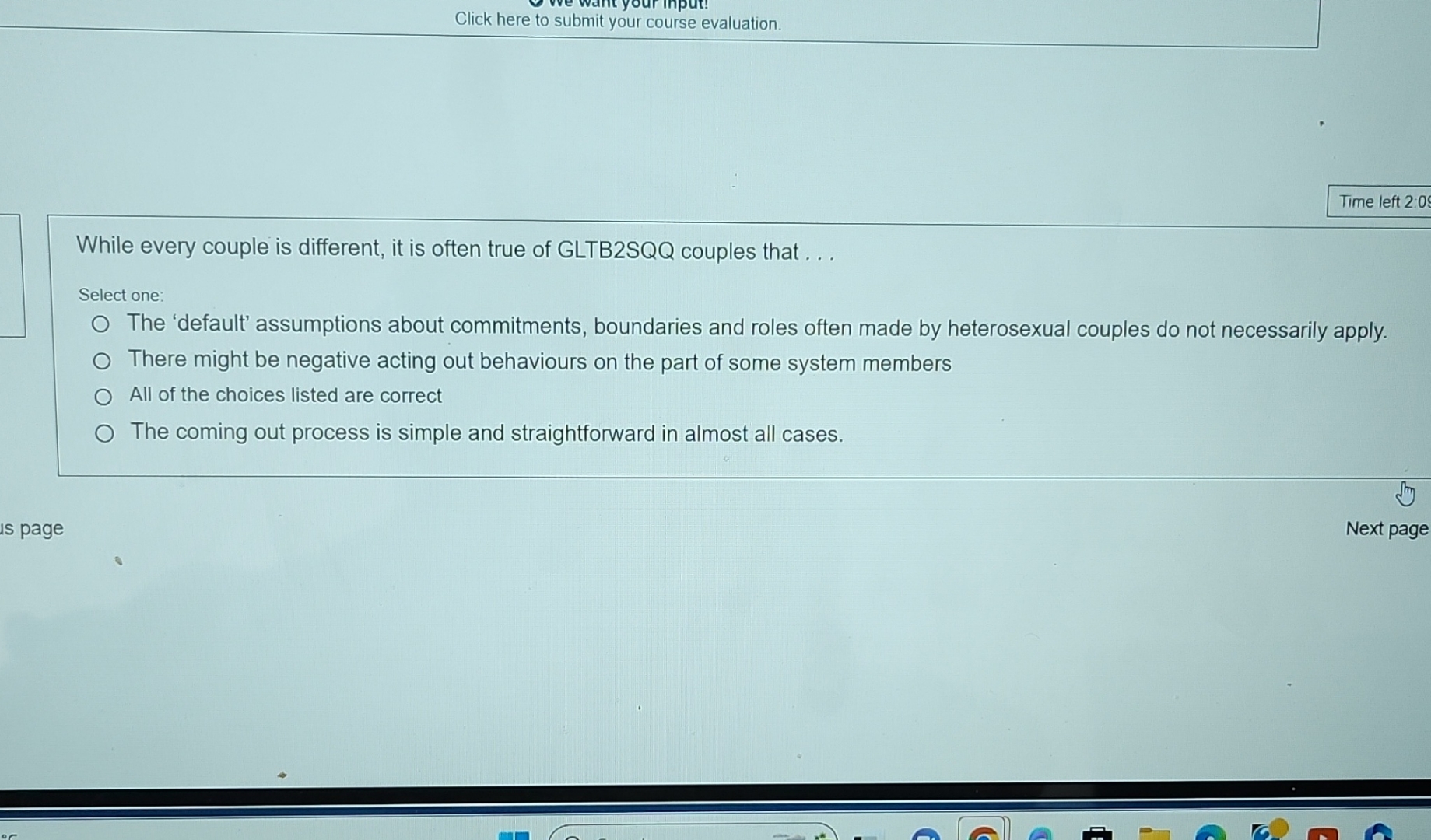 Solved Click here to submit your course evaluation.Time left | Chegg.com