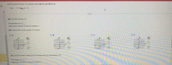 Solved Uen the owen function i to artweer pats (a) though if | Chegg.com