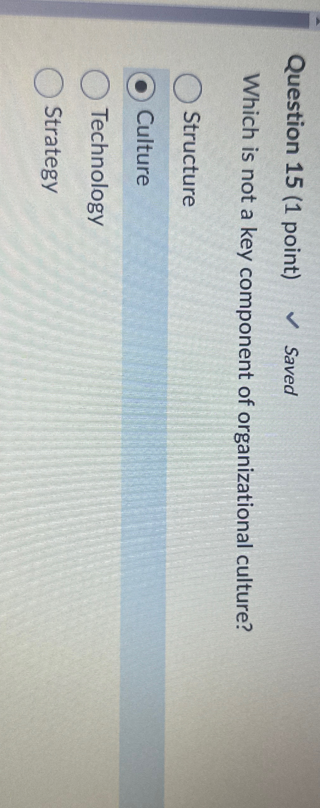Solved Question 15 (1 ﻿point) ﻿SavedWhich is not a key | Chegg.com