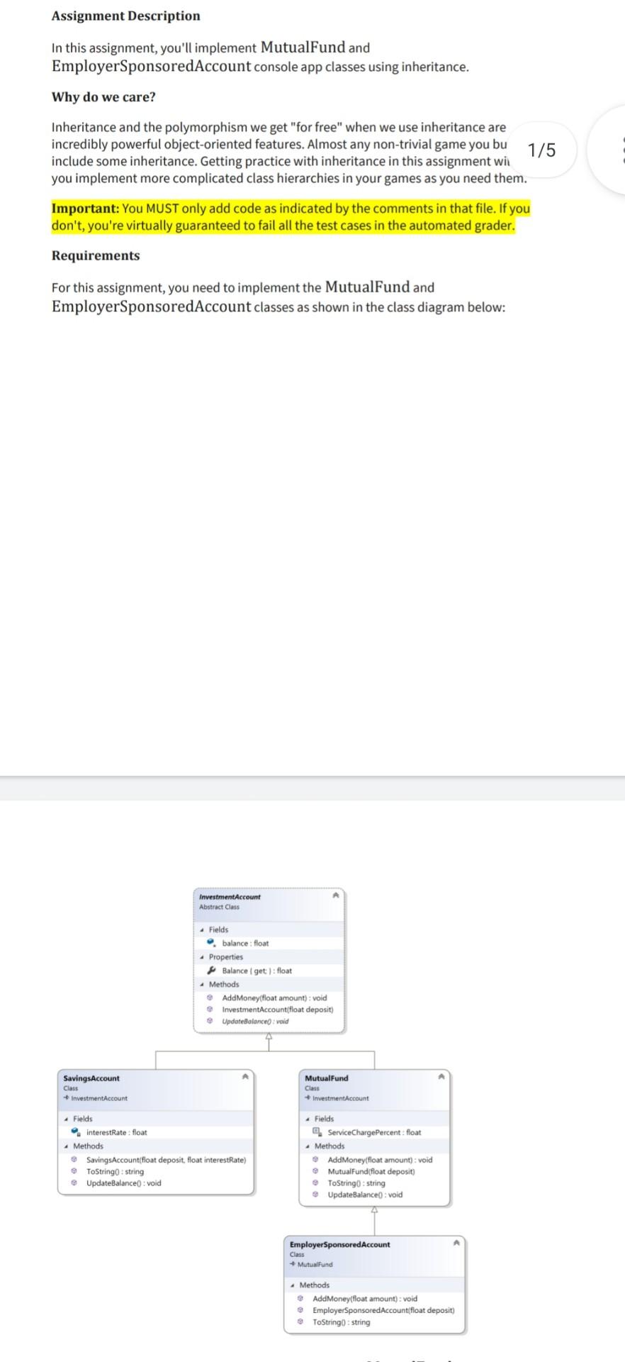 Solved Assignment Description In this assignment, you'll | Chegg.com