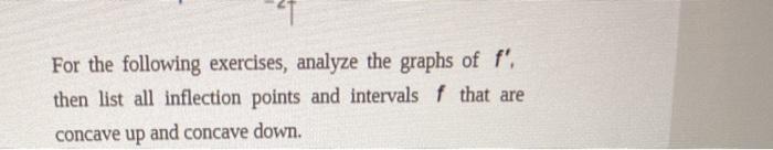 Solved For the following exercises, analyze the graphs of | Chegg.com