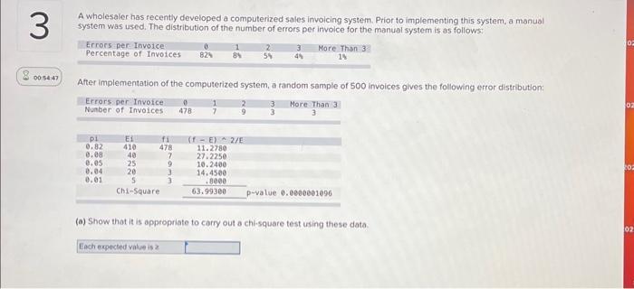 Solved A wholesaler has recently developed a computerized | Chegg.com