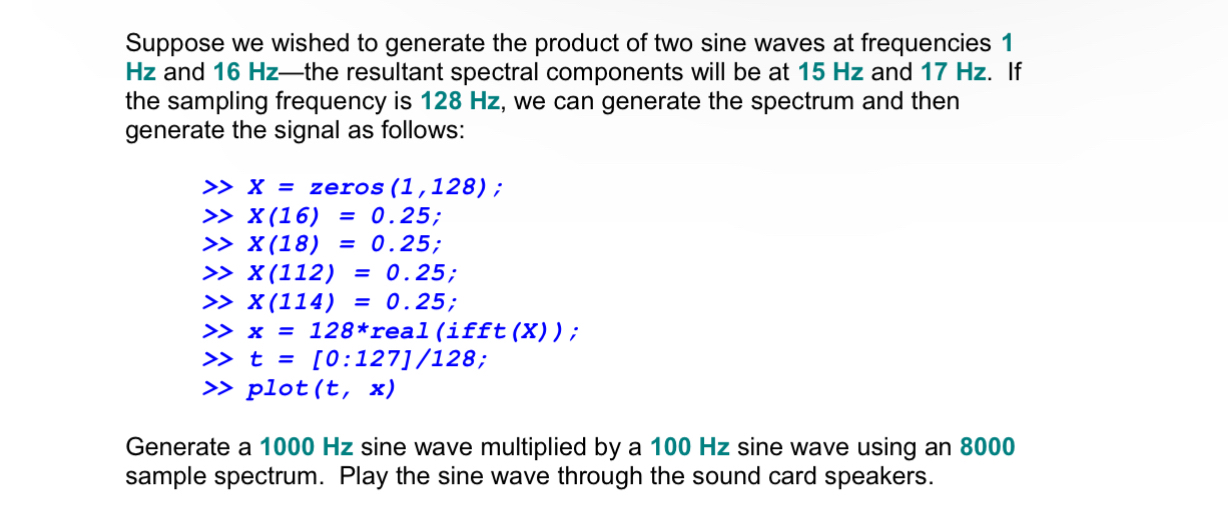 Solved Suppose we wished to generate the product of two sine | Chegg.com