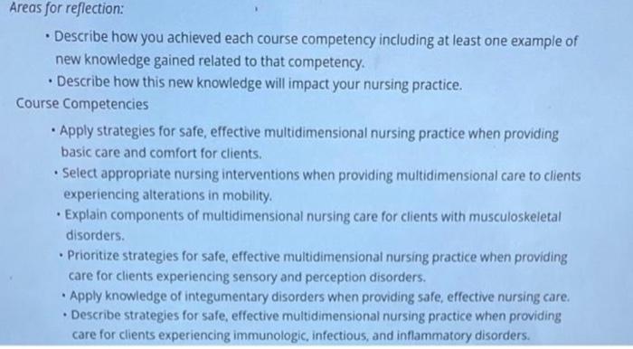 - Describe how you achieved each course competency | Chegg.com