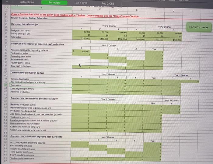 Instructions Formulas Roq 1 Che Reg 2 Ch8 А B с D E F | Chegg.com