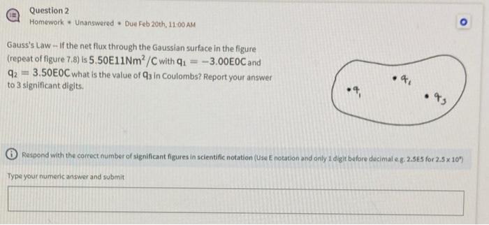 Solved Gauss's Law - If the net flux through the Gaussian | Chegg.com