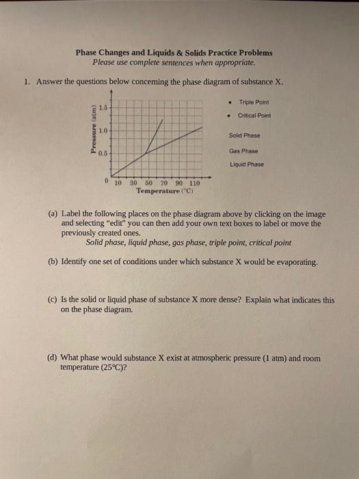 Solved Phase Changes and Liquids & Solids Practice Problems | Chegg.com