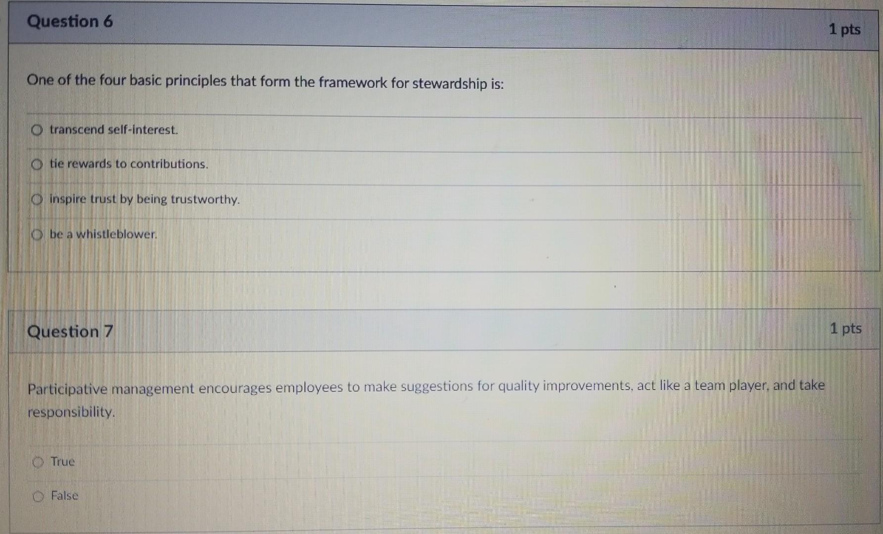Solved One of the four basic principles that form the | Chegg.com