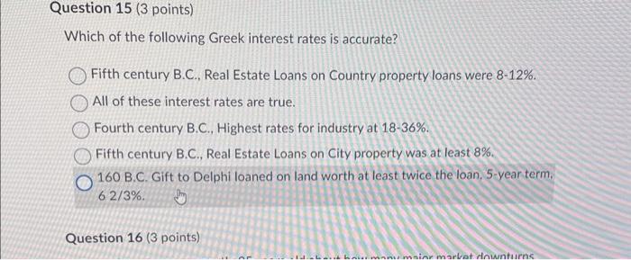 Solved Which of the following Greek interest rates is | Chegg.com