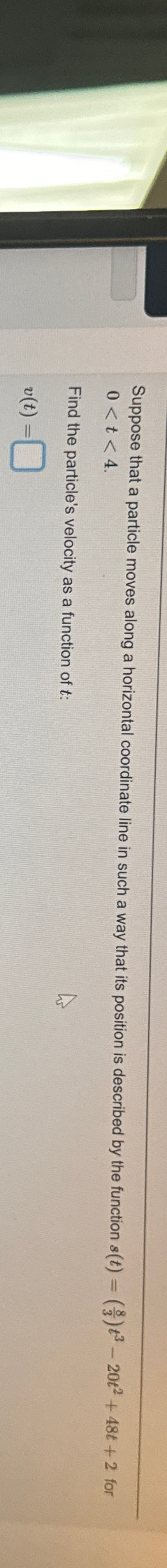 Solved Suppose that a particle moves along a horizontal | Chegg.com