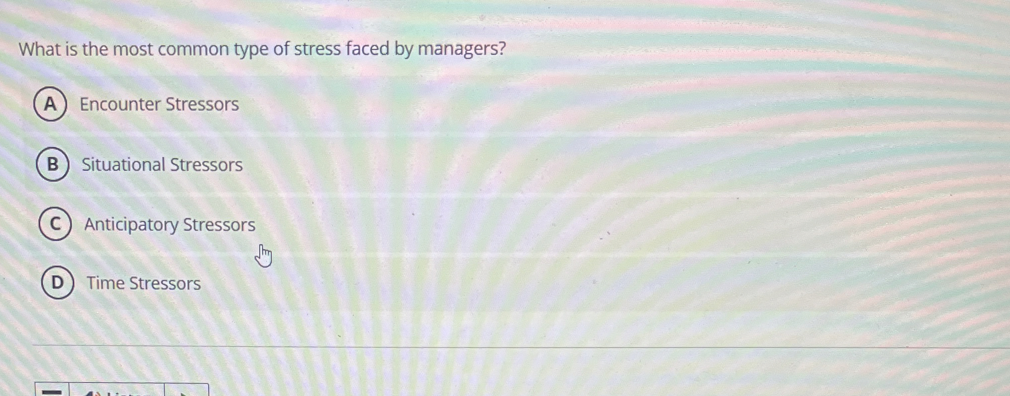 Solved What is the most common type of stress faced by | Chegg.com
