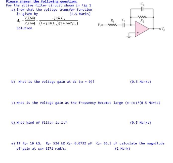 Solved Please answer the following question: For the active | Chegg.com