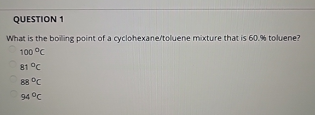 Solved QUESTION 1What is the boiling point of a | Chegg.com
