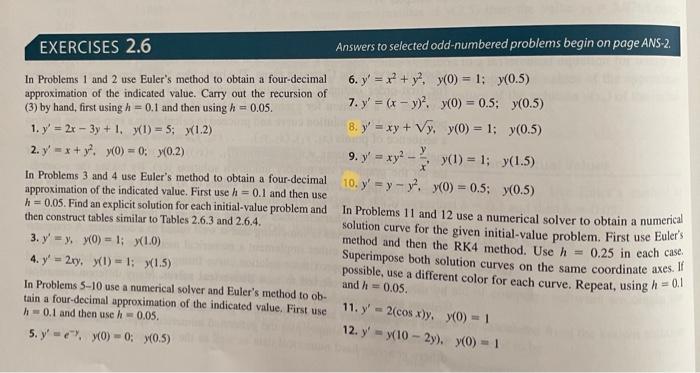 Solved In Problems 2126 Solve The Given Initial Value 7286