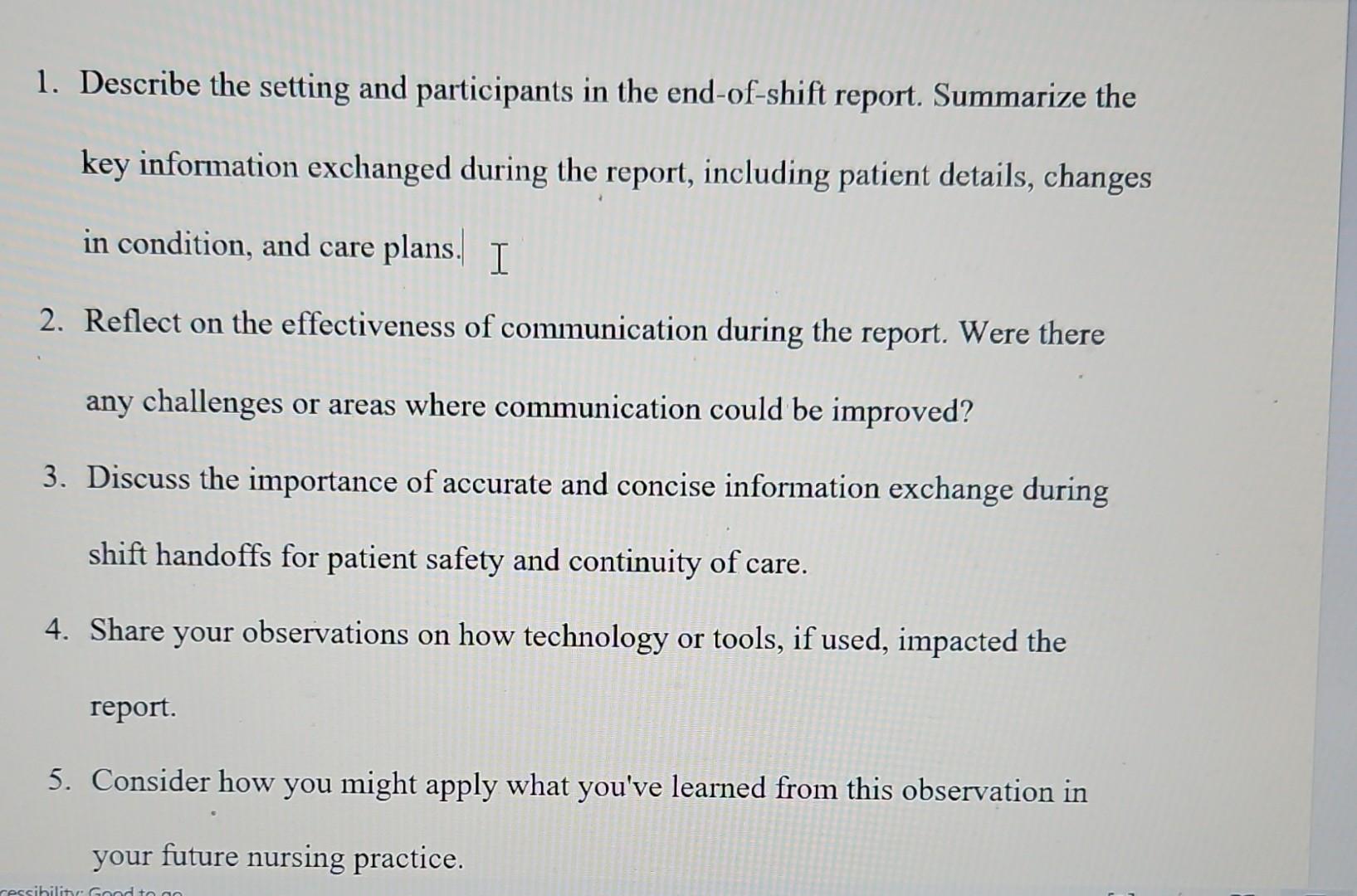 Solved 1. Describe the setting and participants in the | Chegg.com