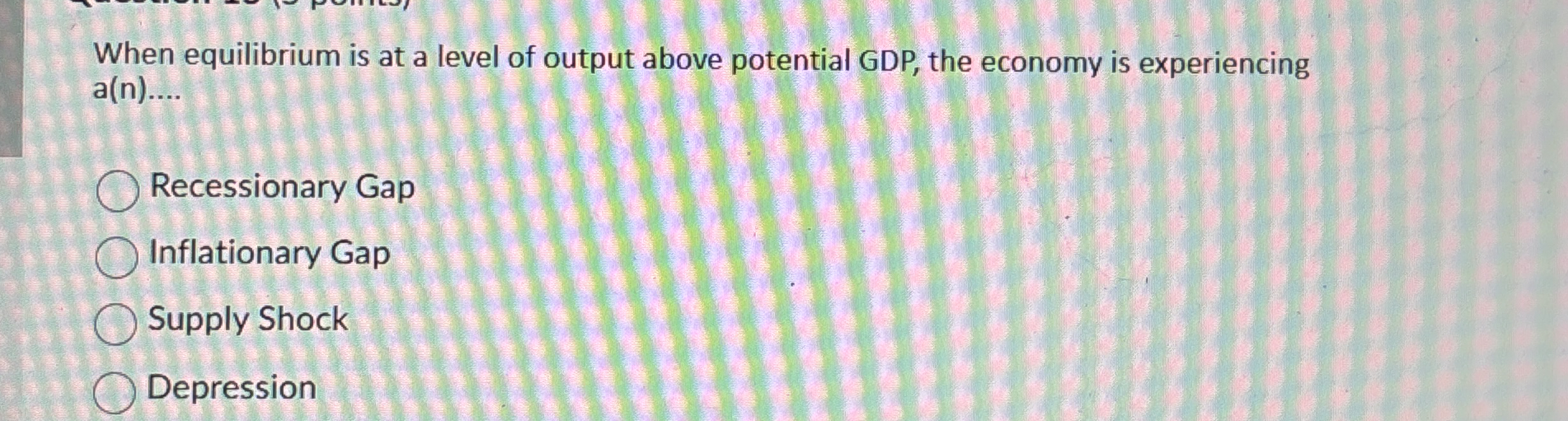 Solved When equilibrium is at a level of output above | Chegg.com