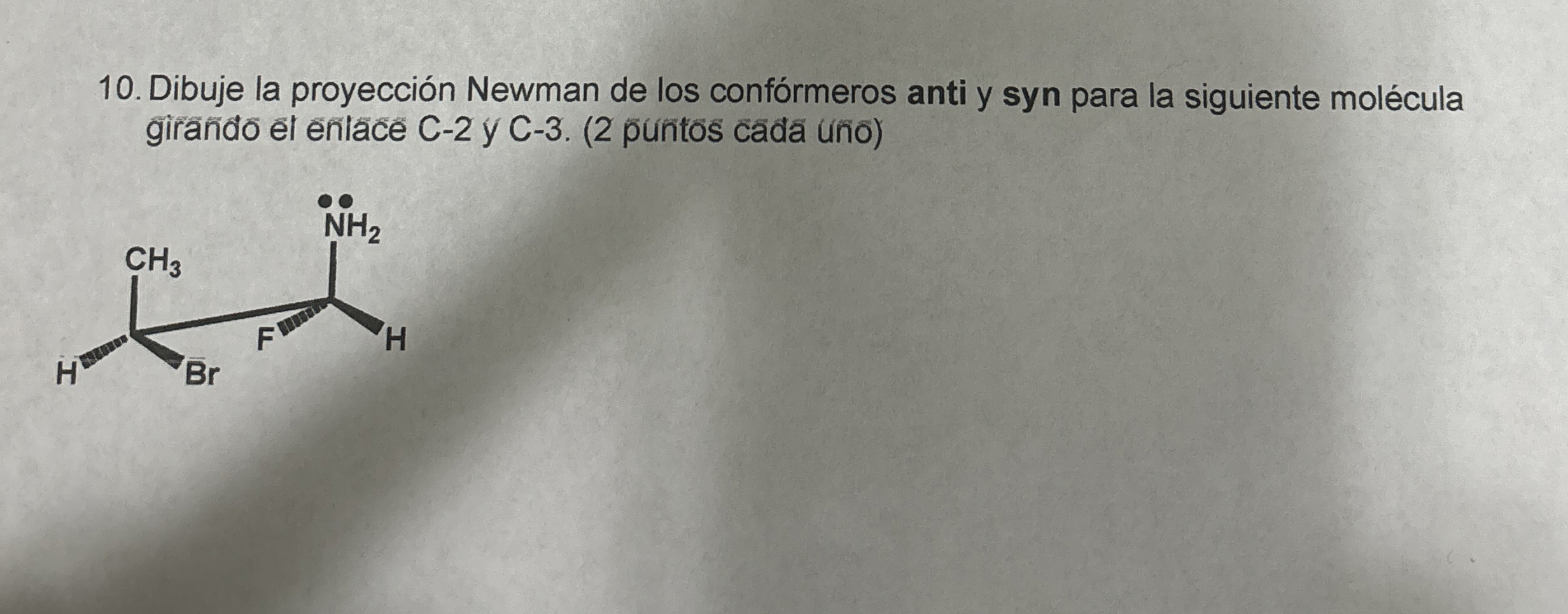 Solved Dibuje la proyección Newman de los confórmeros anti y | Chegg.com