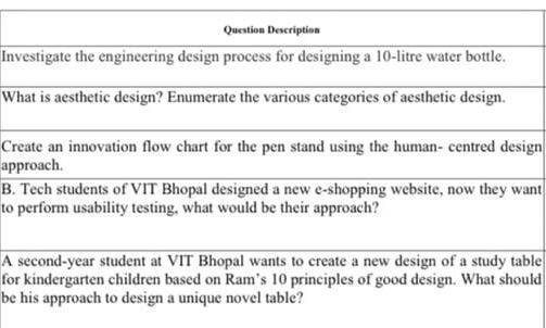 Solved Solve all engineering design q's in detail and asap. | Chegg.com