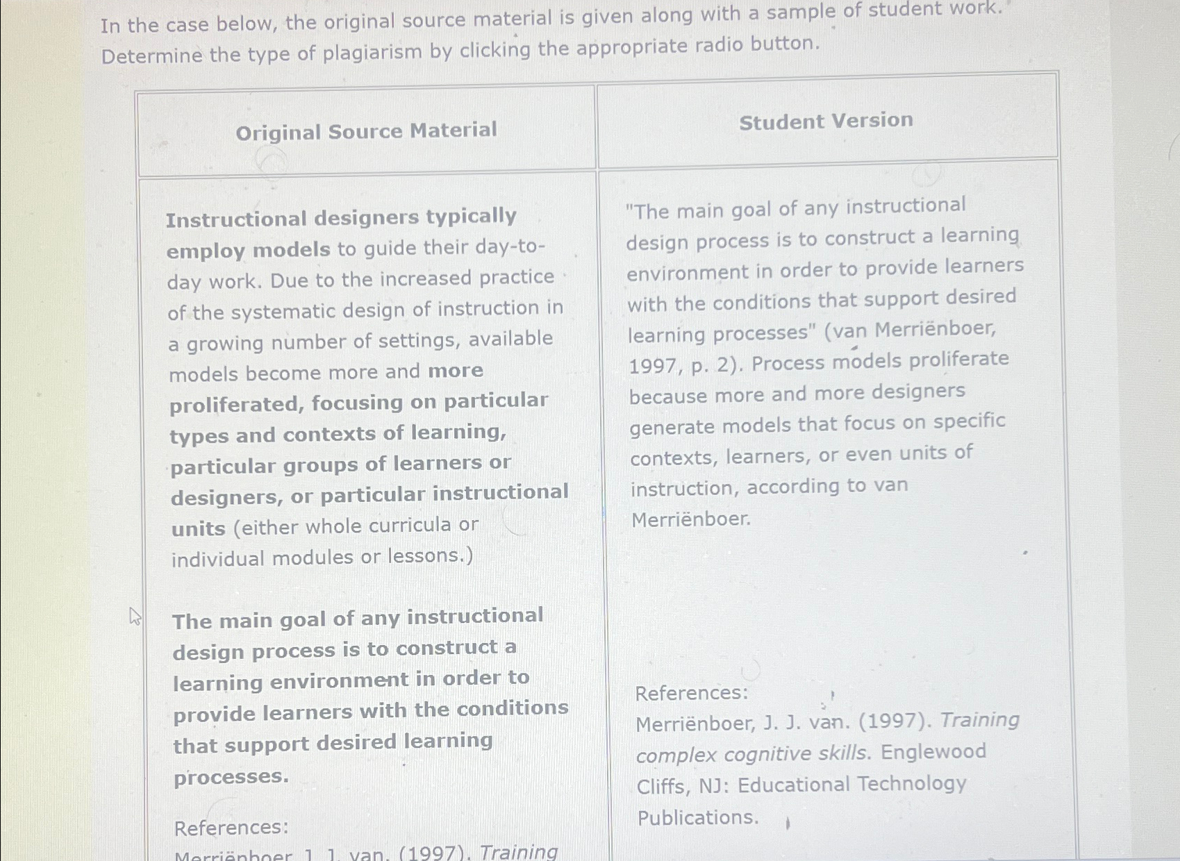 Solved In the case below, the original source material is | Chegg.com