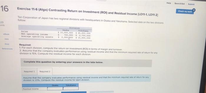 Solved soweit 16 Chem Exercise 11-6 (Algo) Contrasting | Chegg.com