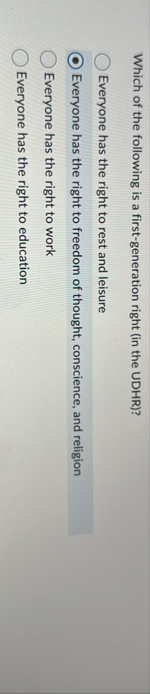 Solved Which of the following is a first-generation right | Chegg.com