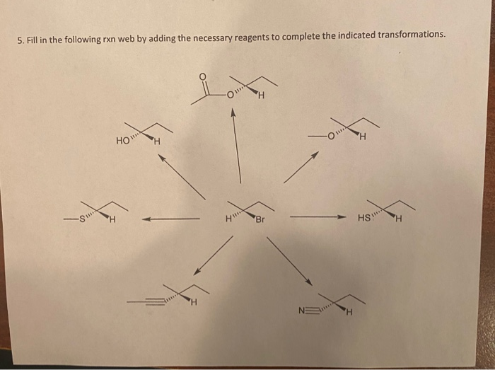 Solved 5. Fill in the following rxn web by adding the | Chegg.com