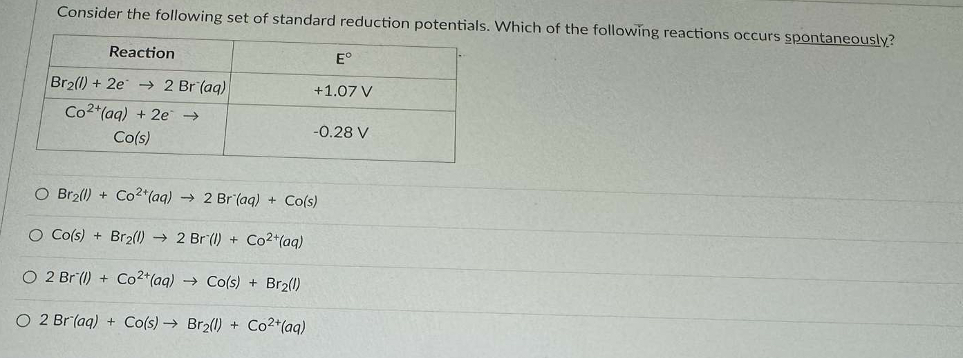 Solved Consider the following set of standard reduction | Chegg.com