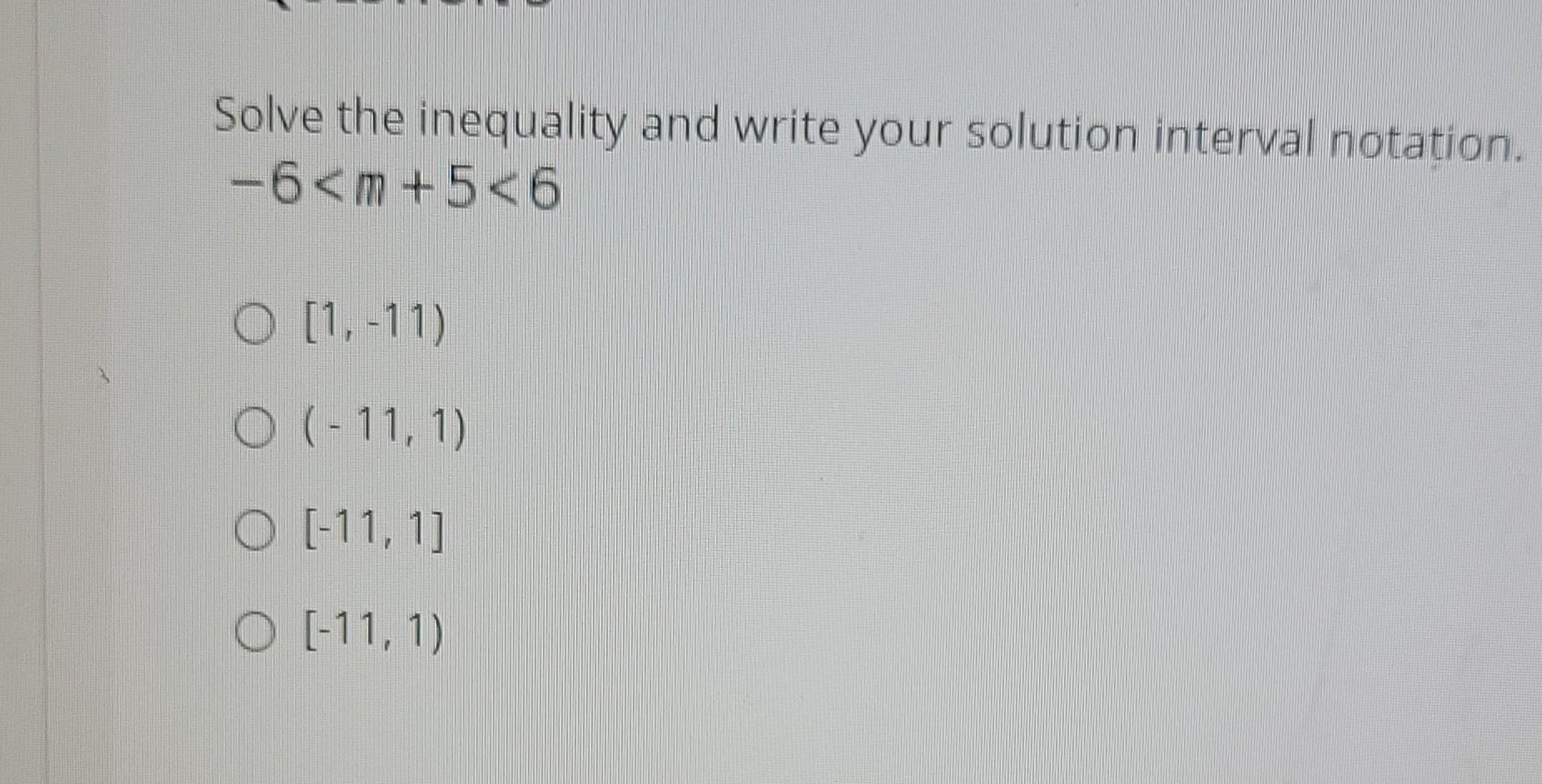 Solved Solve the inequality and write your solution interval | Chegg.com