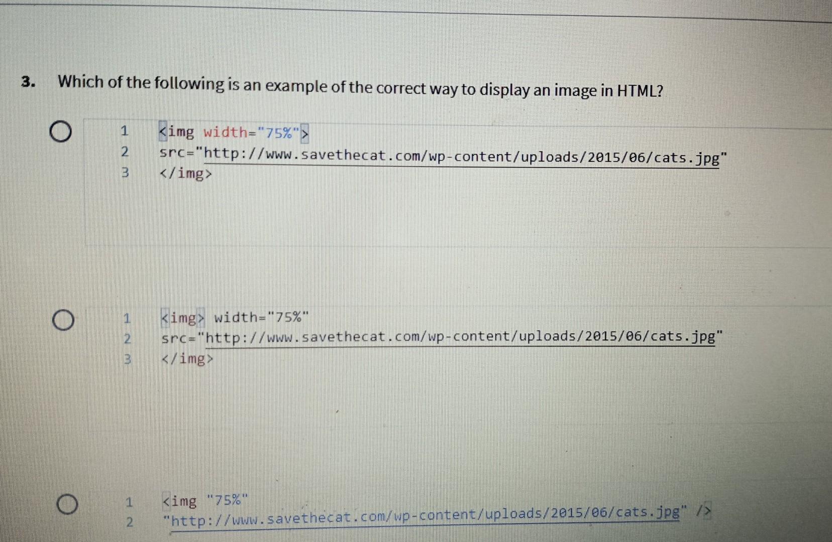 Solved Which of the following is an example of the correct | Chegg.com