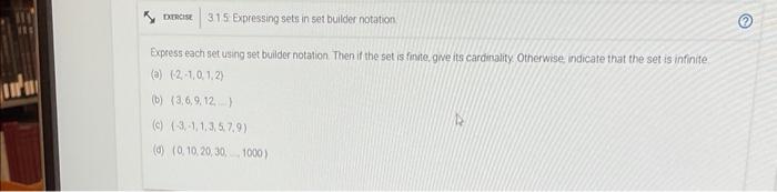 Solved Express each set using set builder notation. Then if | Chegg.com