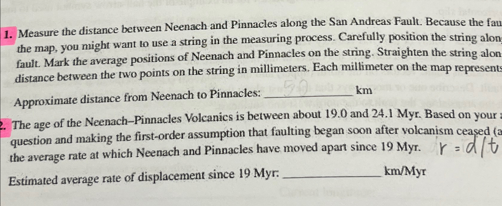 Solved Measure the distance between Neenach and Pinnacles | Chegg.com