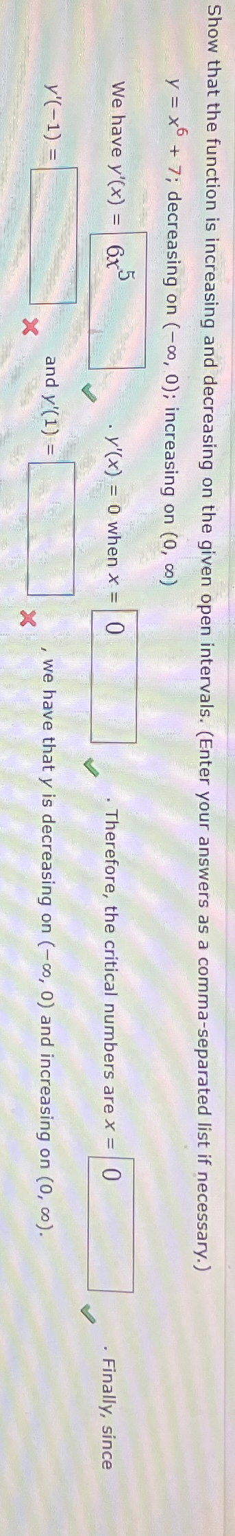 Solved Show that the function is increasing and decreasing | Chegg.com