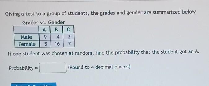 Solved Giving a test to a group of students, the grades and | Chegg.com