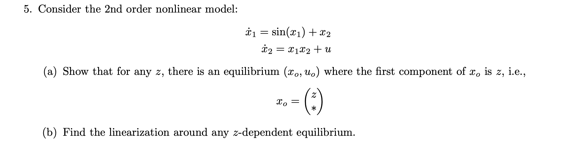 Solved Consider the 2 ﻿nd order nonlinear | Chegg.com