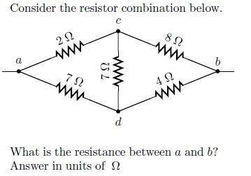 Solved Consider the resistor combination below. What is the | Chegg.com